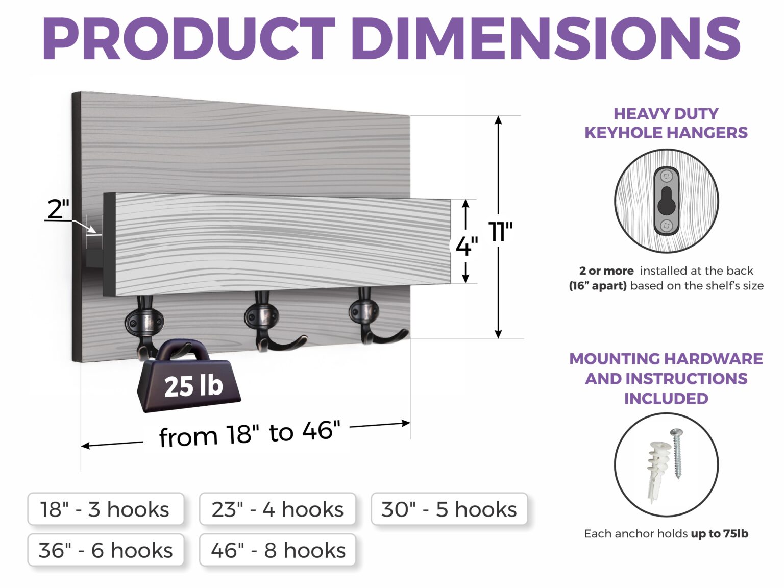 Hardwood Entryway Mail Key Organizer, Modern Rustic Mail Letter Holder ...